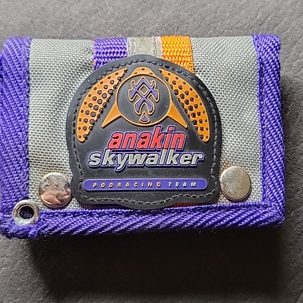 Anakin Skywalker Podracing Team Wallet Gray Purple Orange – Omniphustoys